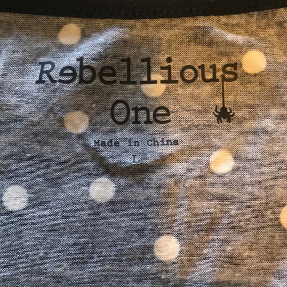 Rebellious One | Tops | Rebellious One Polka Dot Tee L | Poshmark